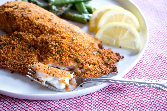 Baked Tilapia with Parmesan Crust Recipe from Pescetarian.Kitchen