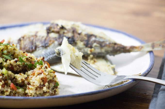 Grilled Butterfish with Tricolour Quinoa Recipe from Pescetarian.Kitchen
